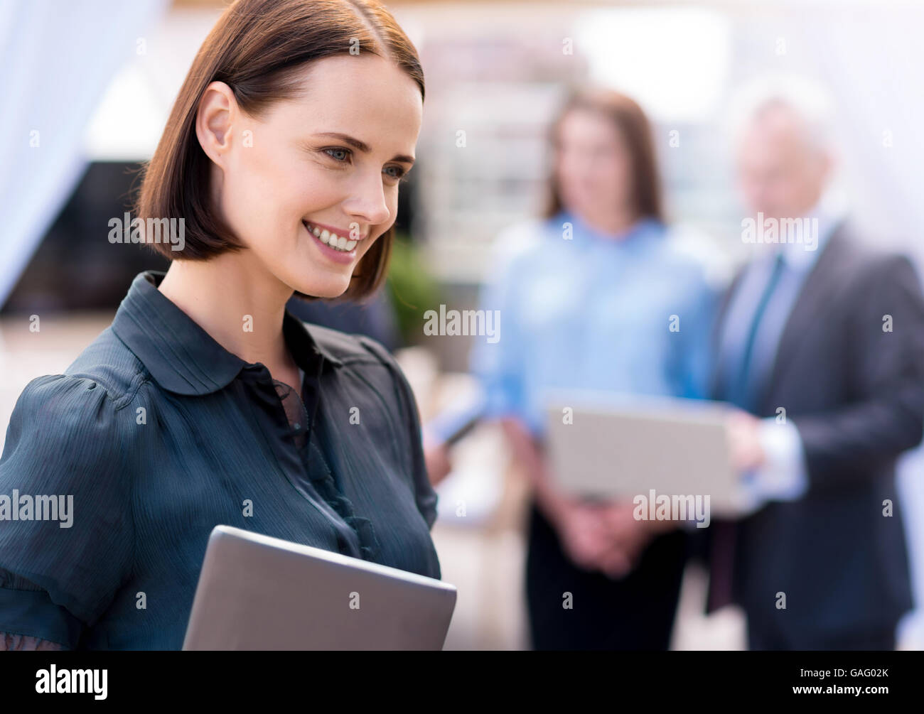 Joyful tablet hi-res stock photography and images - Alamy