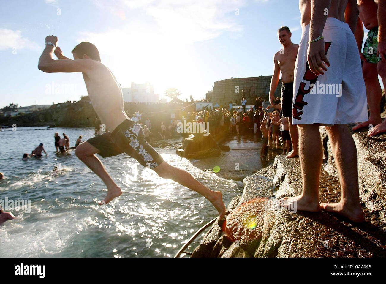Annual forty foot christmas day swim hi-res stock photography and ...