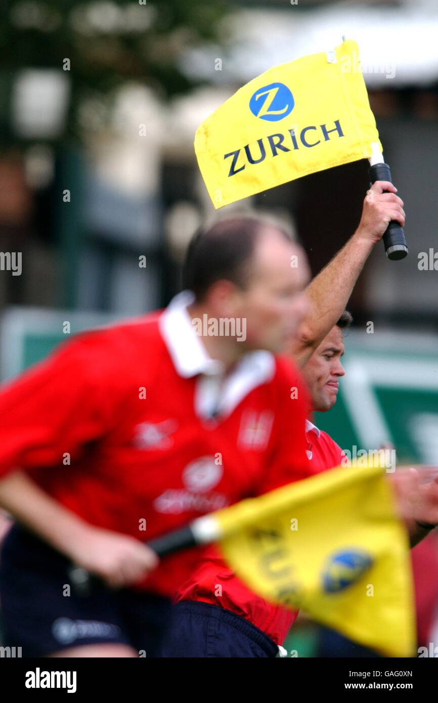 The linesman signal a successful conversion hi-res stock photography ...