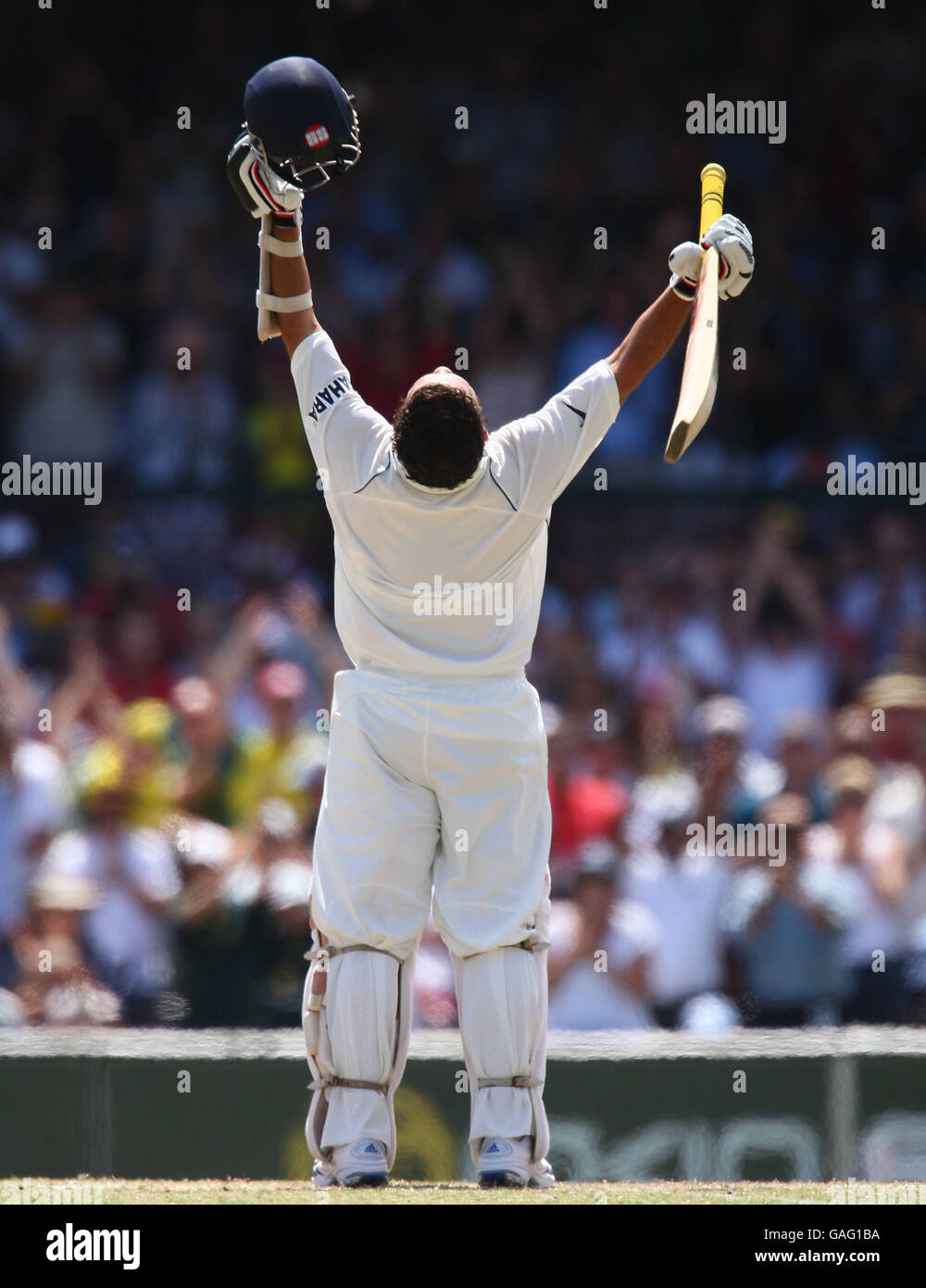 India's Sachin Tendulkarcelebrates his century during day three of the ...