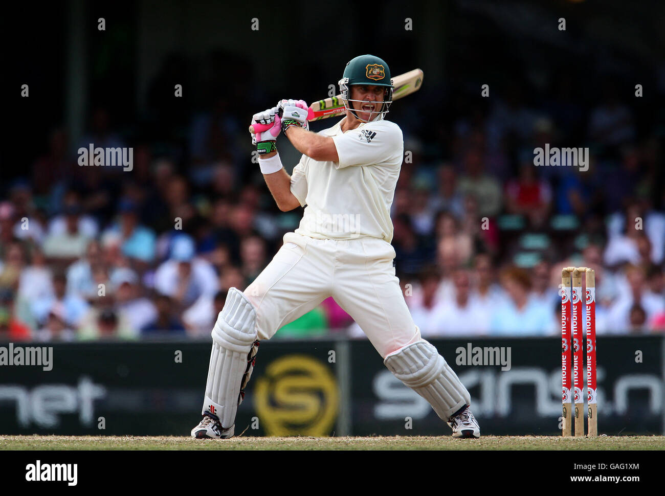 Australia's Matthew Hayden in action during his century on day four of ...