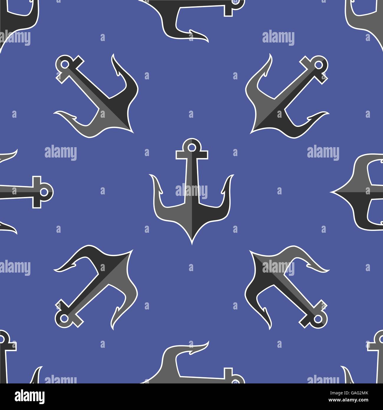 Anchor Seamless Pattern Stock Vector Image & Art - Alamy