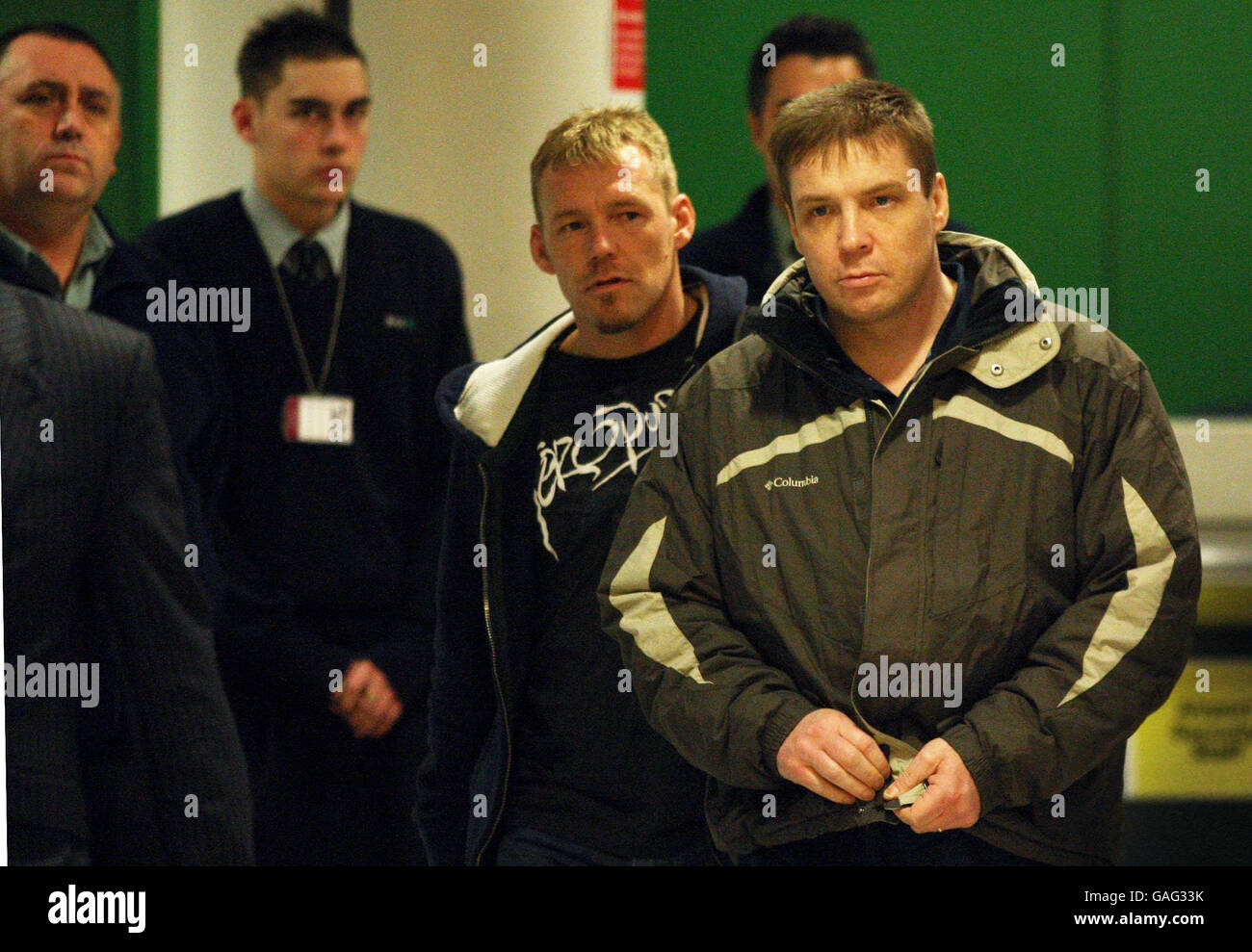 Kenny Richey arrives back at Edinburgh Airport this evening. Death row ...