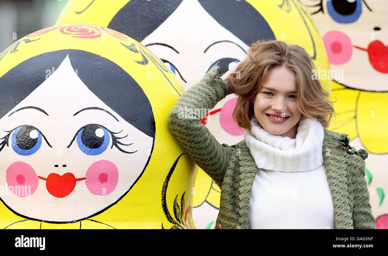 Five large-scale Russian nesting dolls, known as Matryoshka, are ...