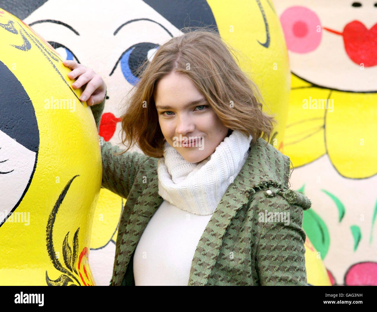 Five large-scale Russian nesting dolls, known as Matryoshka, are ...