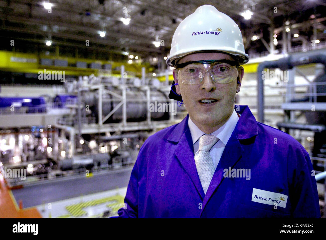 Trade and Industry Secretary of State John Hutton MP, in the Turbine ...