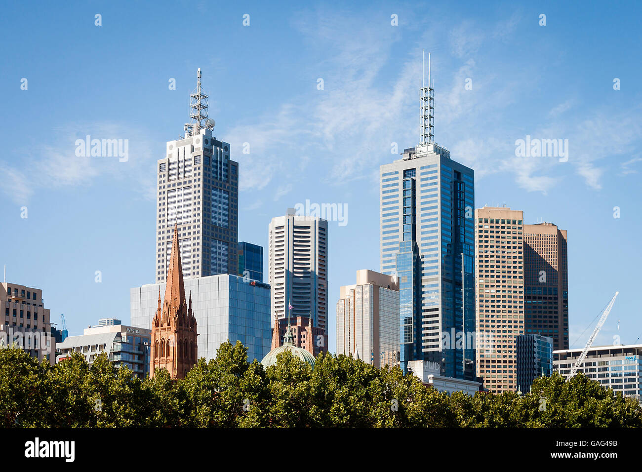 Melbourne skyline hi-res stock photography and images - Alamy