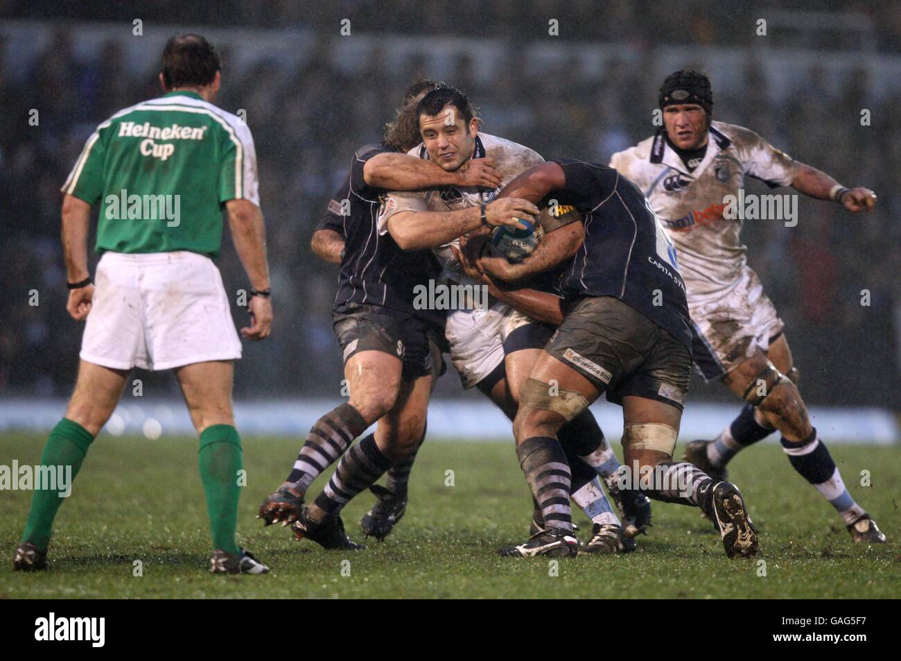 Cardiffs gary powell charges through pressure from bristol hi-res stock ...