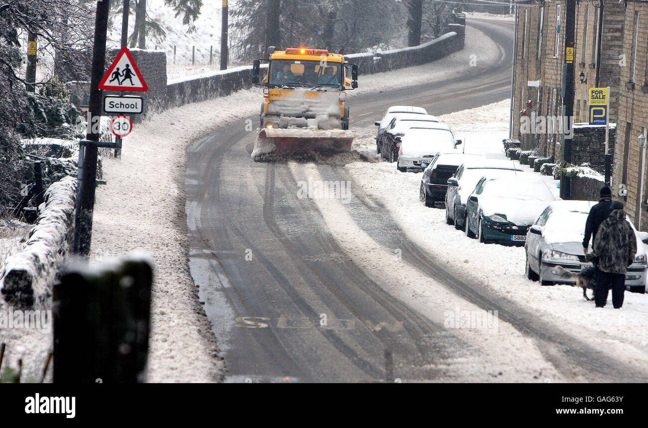 Snow hits the UK Stock Photo - Alamy