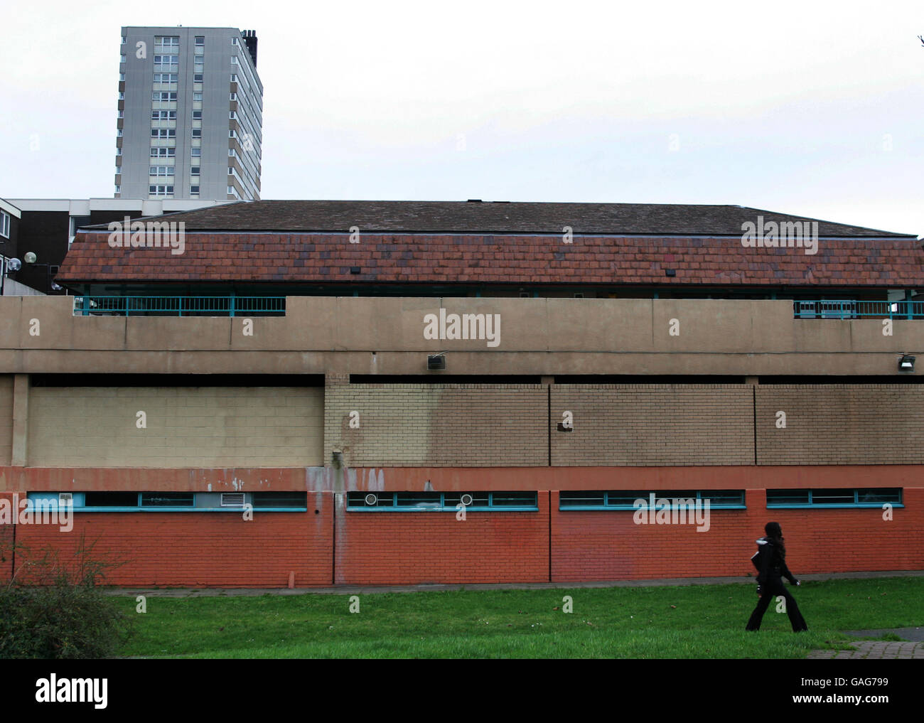 A women walks around the Heath Town Estate in Wolverhampton Stock Photo ...