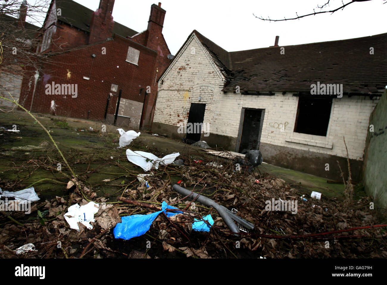 Stock - Urban Decay. A derelict buildings in the Moxley area of ...