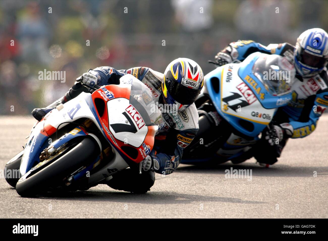 Motorcycling - British Superbikes - Donington Park Stock Photo - Alamy