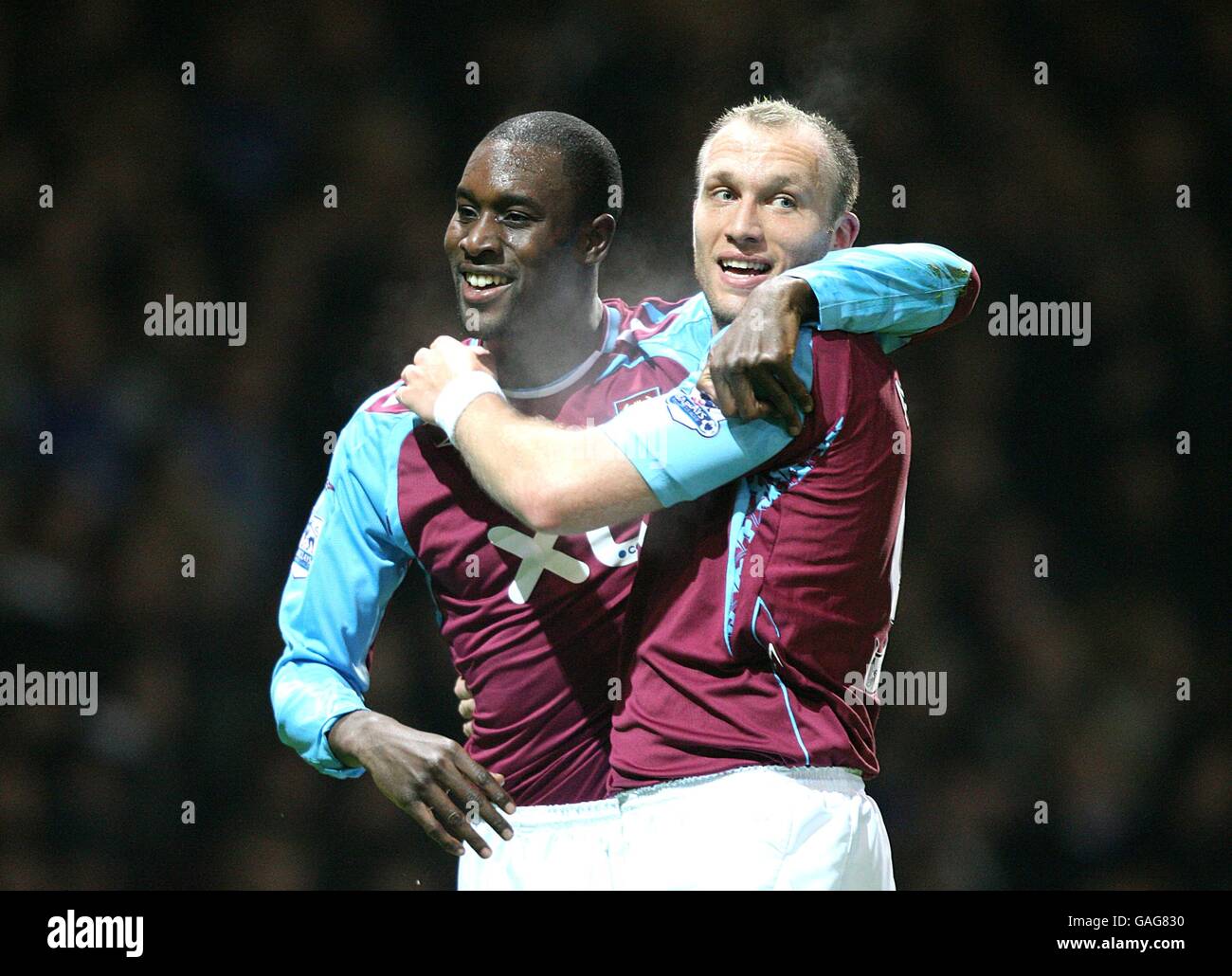West Ham United's Carlton Cole celebrates after scoring the opening ...