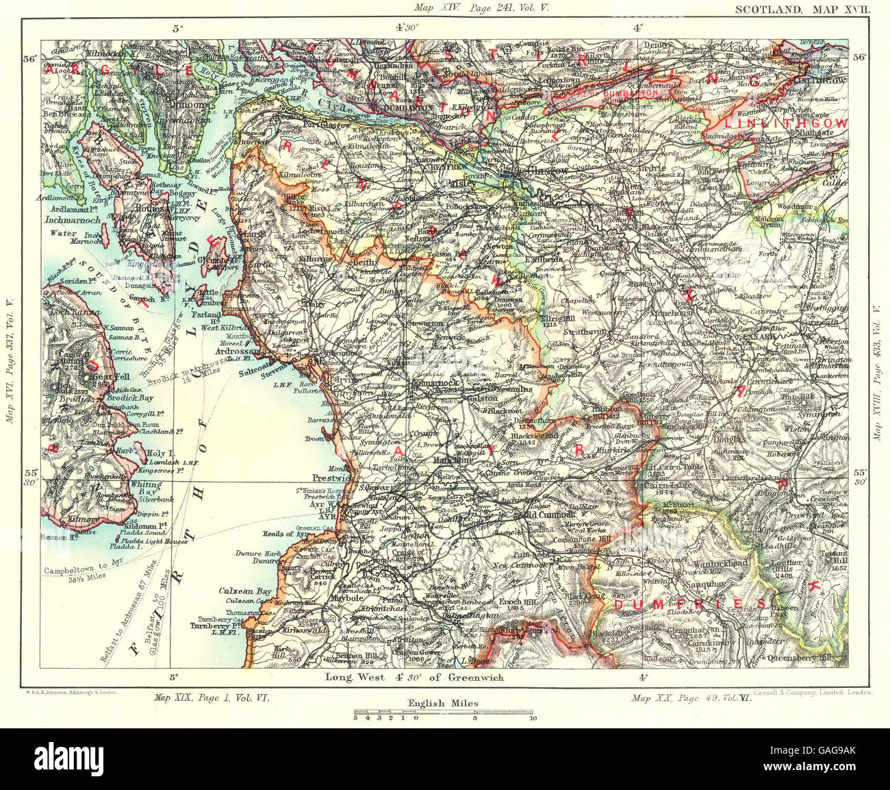 Map of dumbarton High Resolution Stock Photography and Images - Alamy