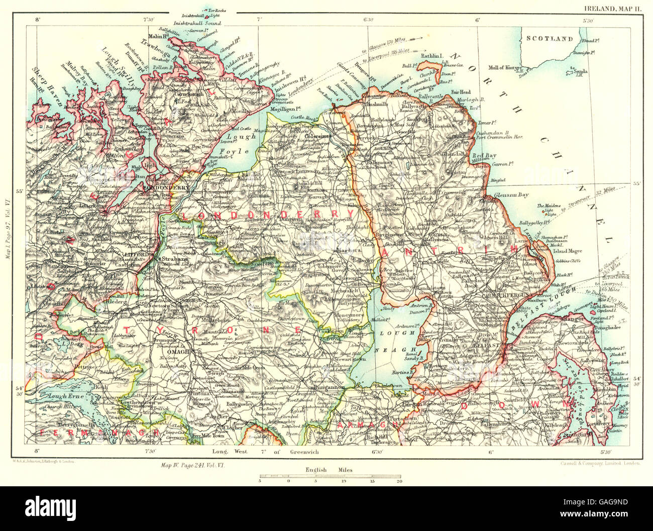 Map of omagh hi-res stock photography and images - Alamy