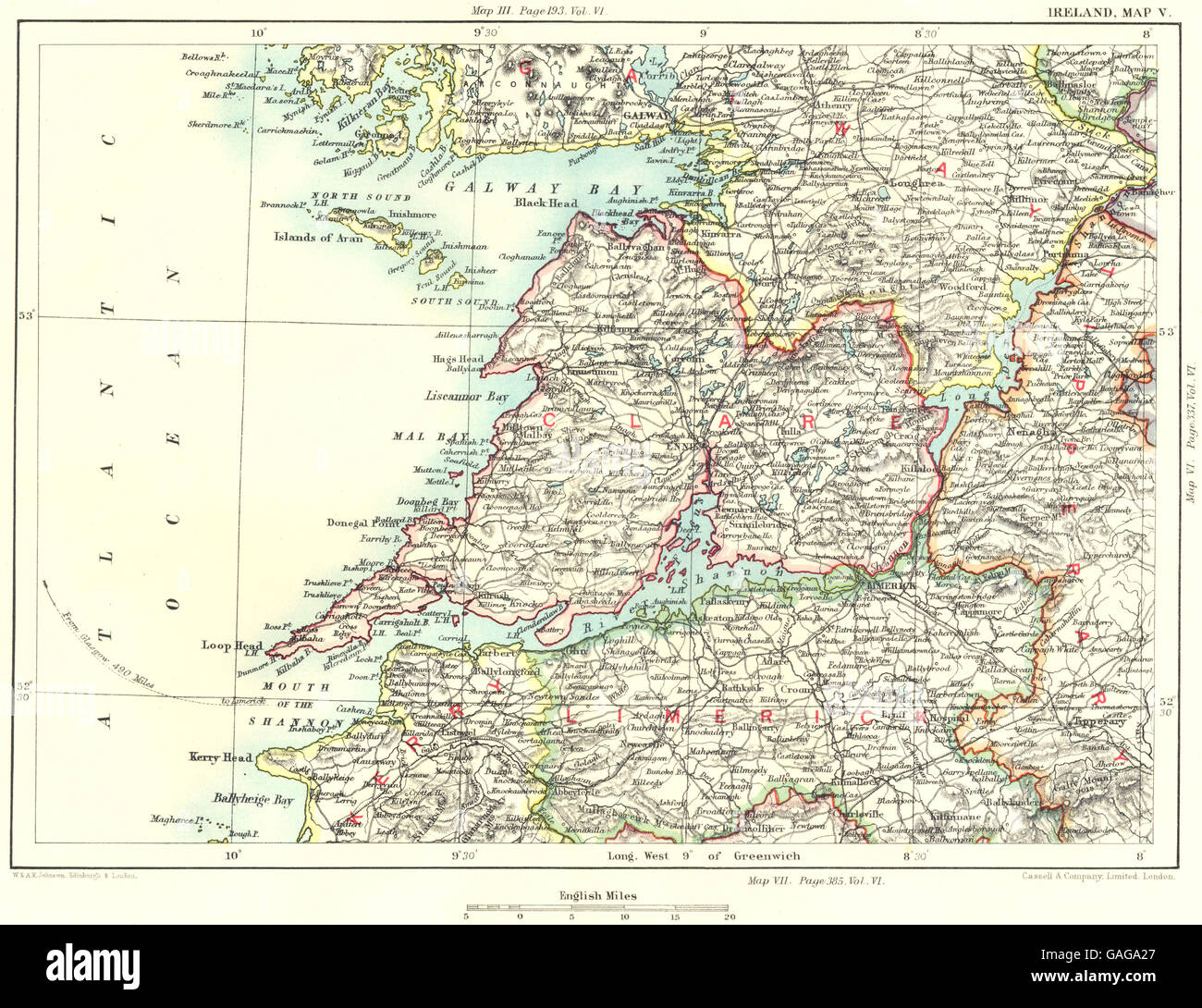 Galway bay map hi-res stock photography and images - Alamy