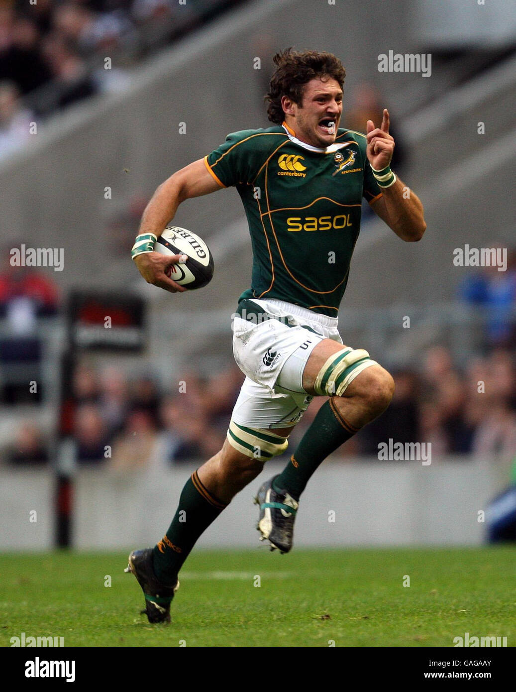 South Africa's no8 Ryan Kankowski during the Gartmore Challenge match ...