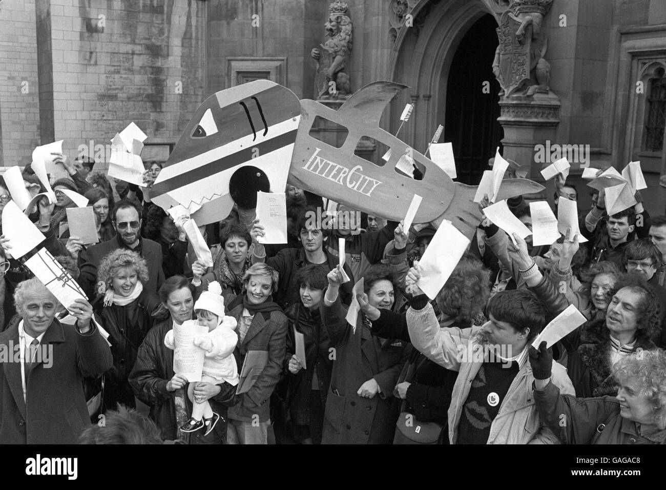 King's Cross Terminal Protest Stock Photo - Alamy