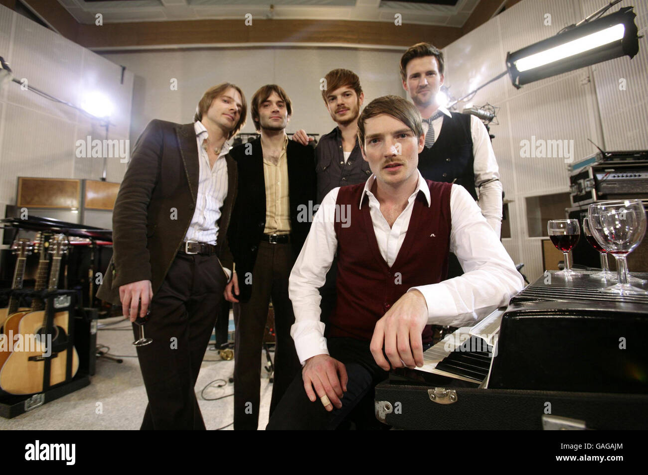 The Feeling (including lead singer Dan Gillespie-Sells, seated) preview ...