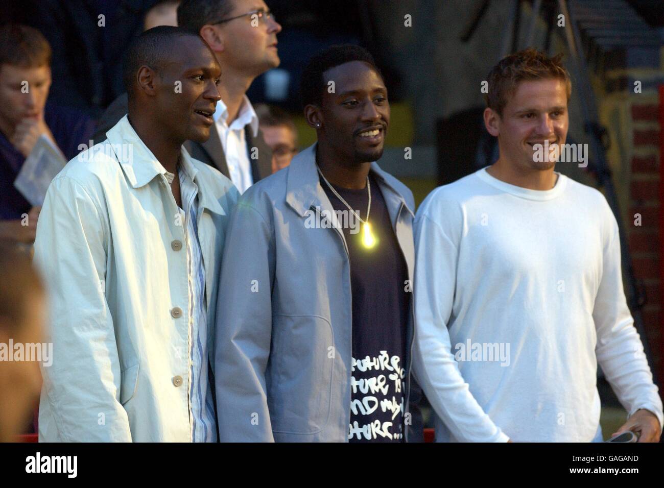 (L-R) Former Wimbledon players Marcus Gayle, Jason Euell and Neal ...