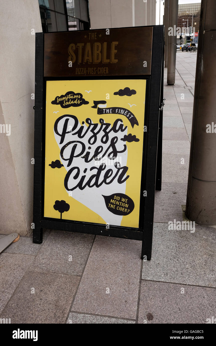 Sign for The stable, popular and trendy café, restaurant and bar in ...