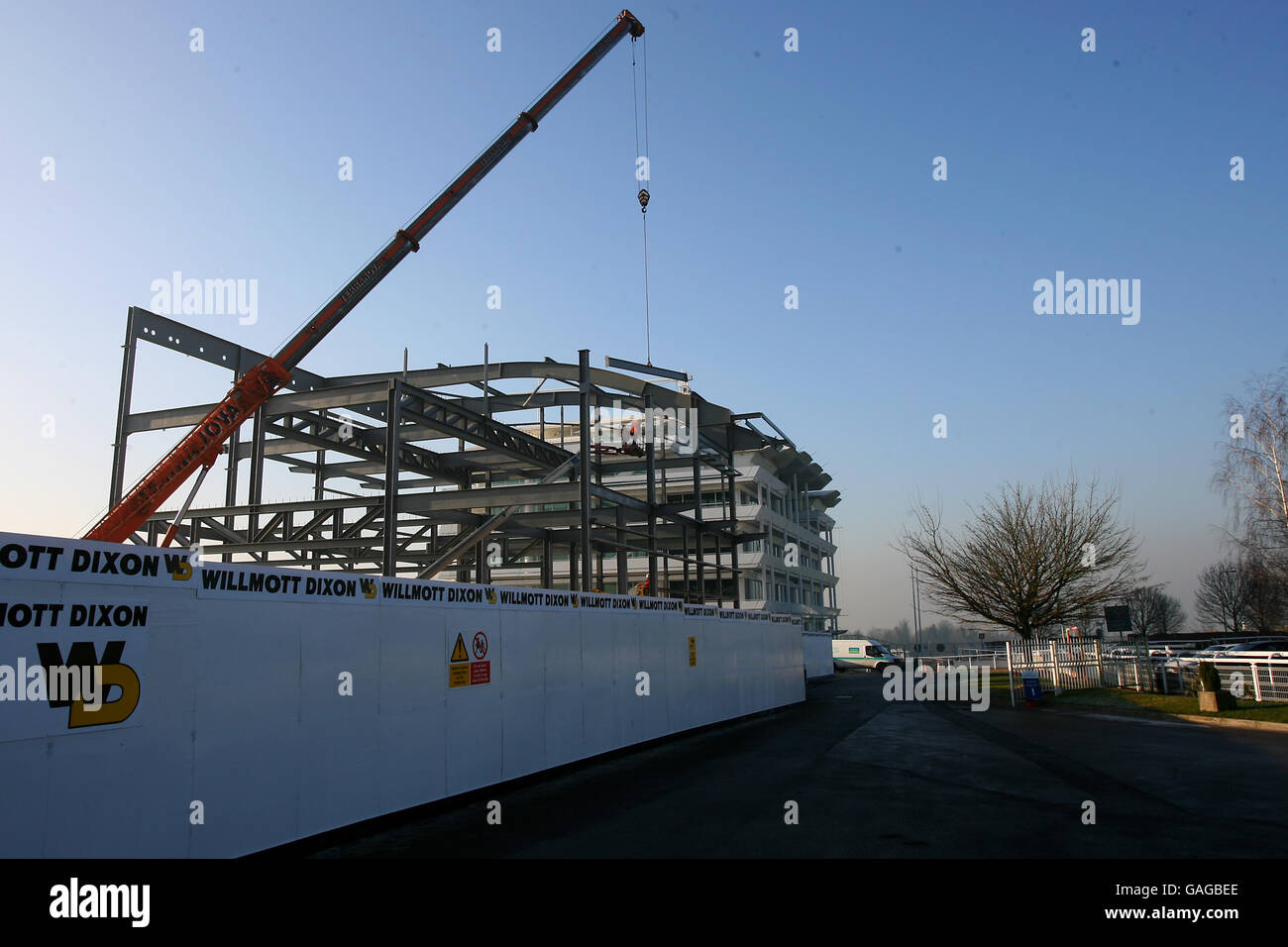 Horse Racing - Grandstand Redevelopment - Epsom Downs Racecourse Stock ...