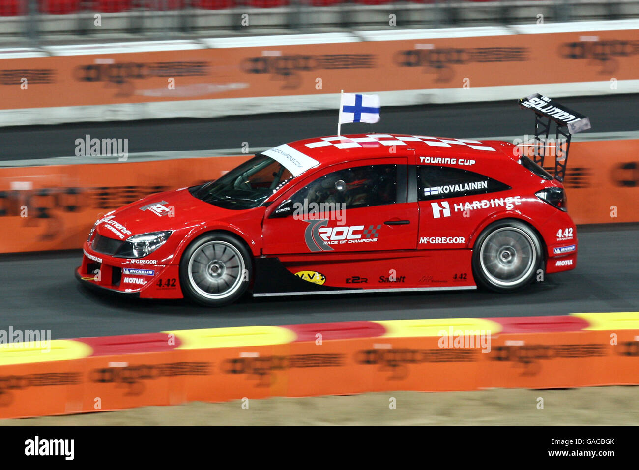 Motor racing race of champions wembley stadium hi-res stock photography ...