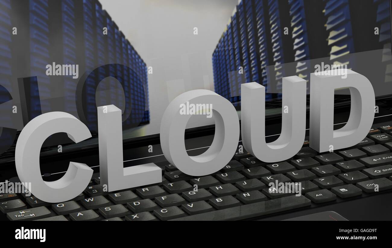 Cloud Computing Concept on Computer Keyboard Stock Photo - Alamy