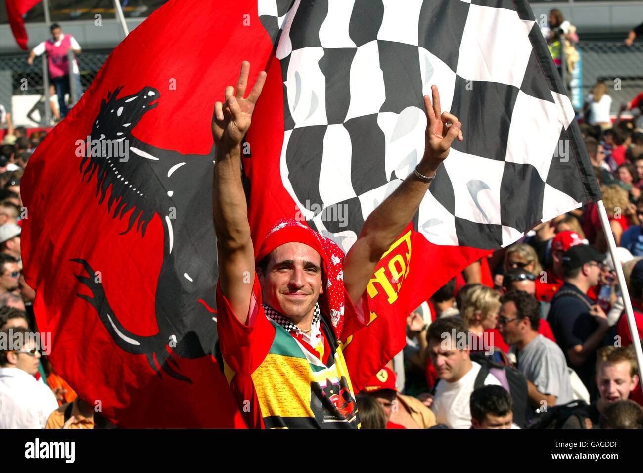Formula One Motor Racing - Italian Grand Prix - Race. A Ferrari fan on ...