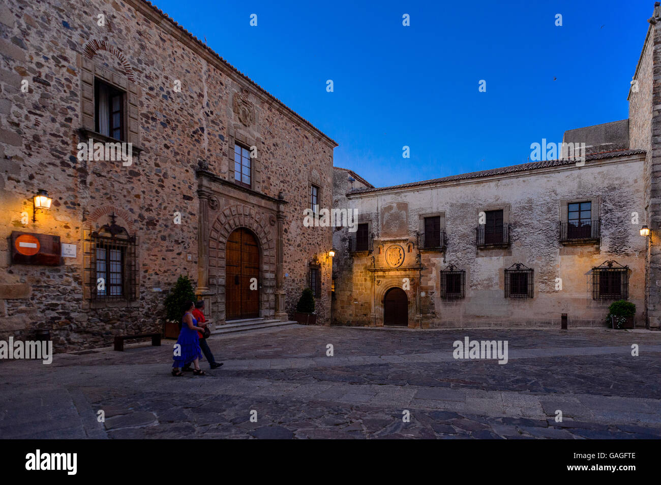 Caceres city night hi-res stock photography and images - Alamy
