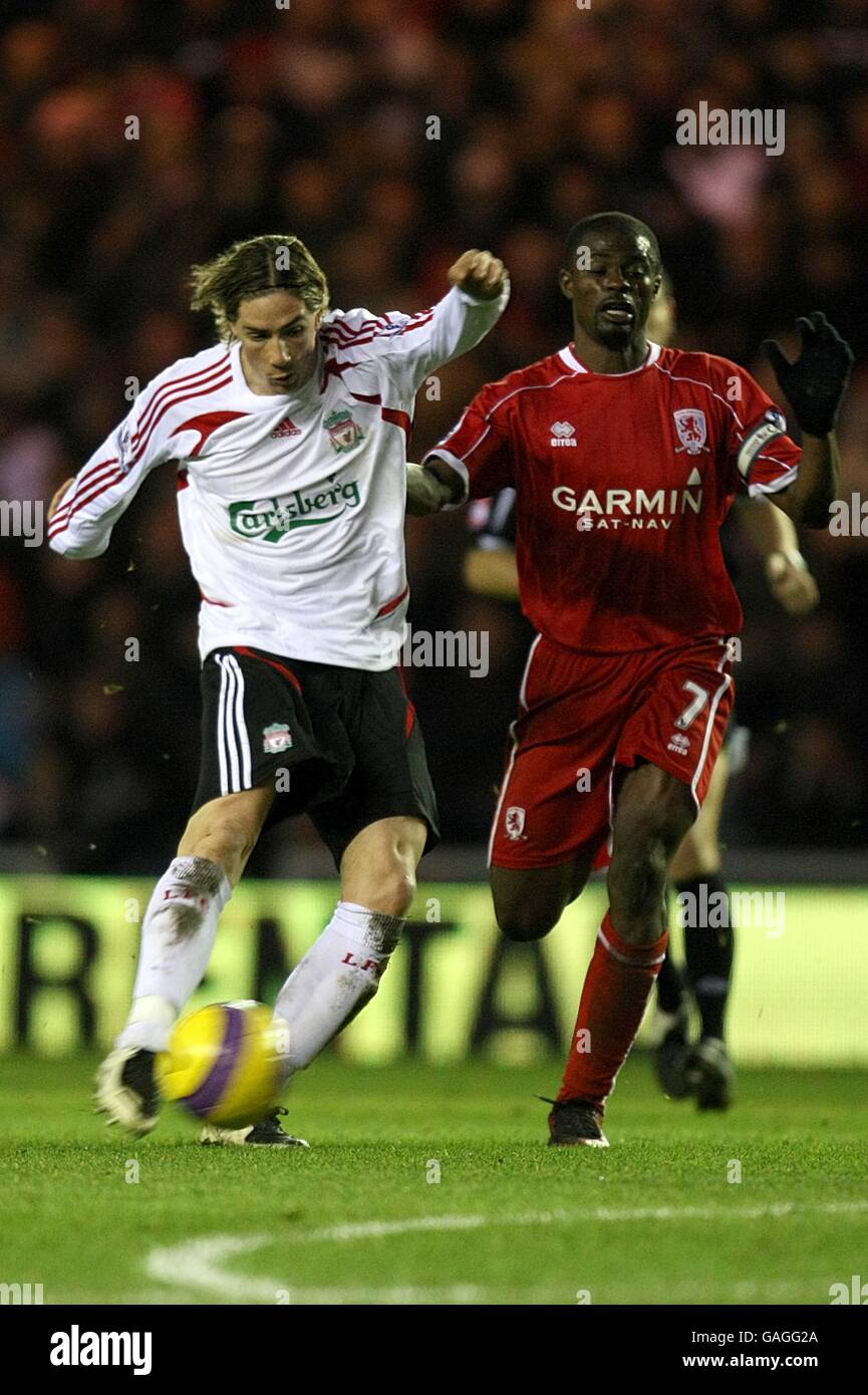 Liverpool's Fernando Torres scores his sides first goal Stock Photo - Alamy