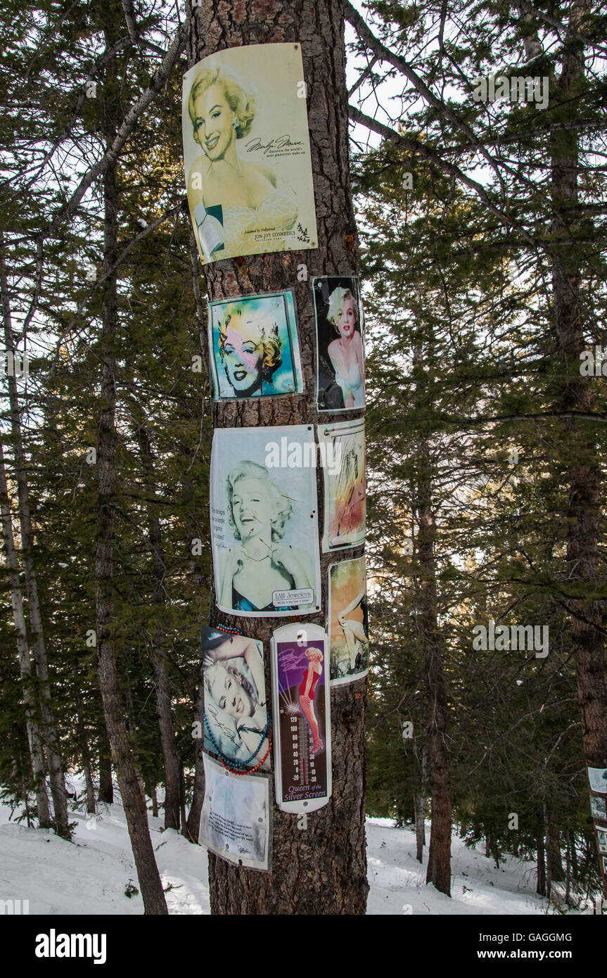 Marilyn Monroe memorial shrine, Aspen Mountain Ski Area, Aspen ...