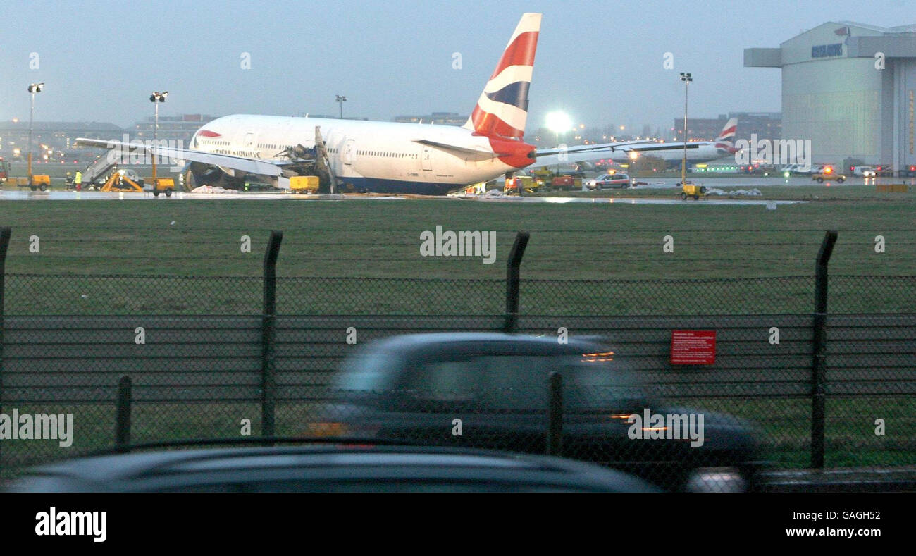 Heathrow airport incident Stock Photo - Alamy