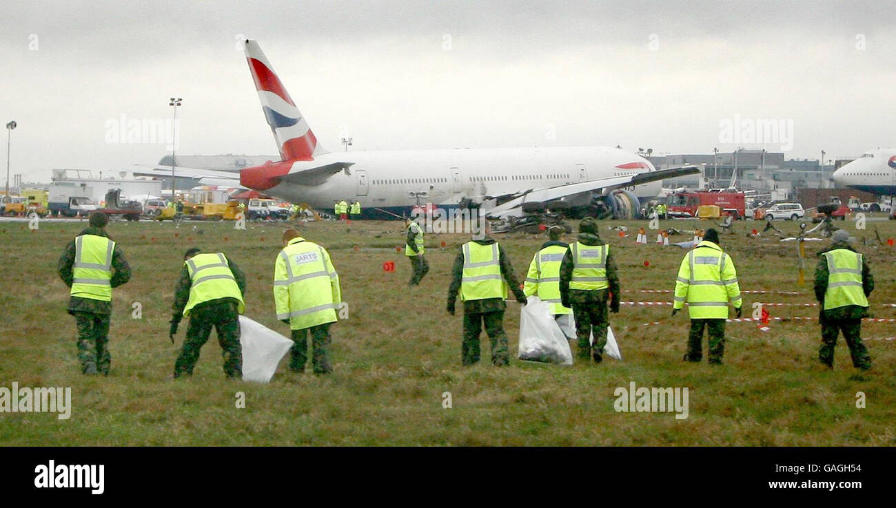 Heathrow airport incident Stock Photo - Alamy