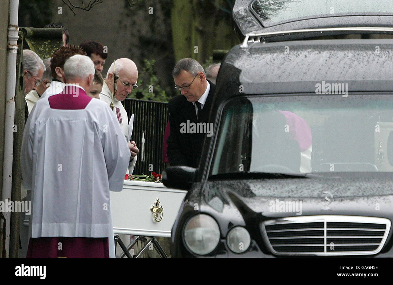 Funeral for road crash family Stock Photo - Alamy