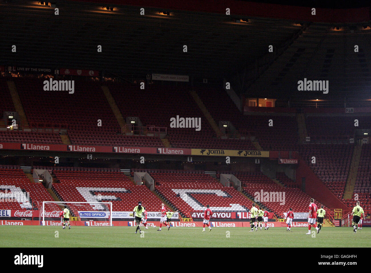 Football gv general view stand ground cafc seats empty hi-res stock ...