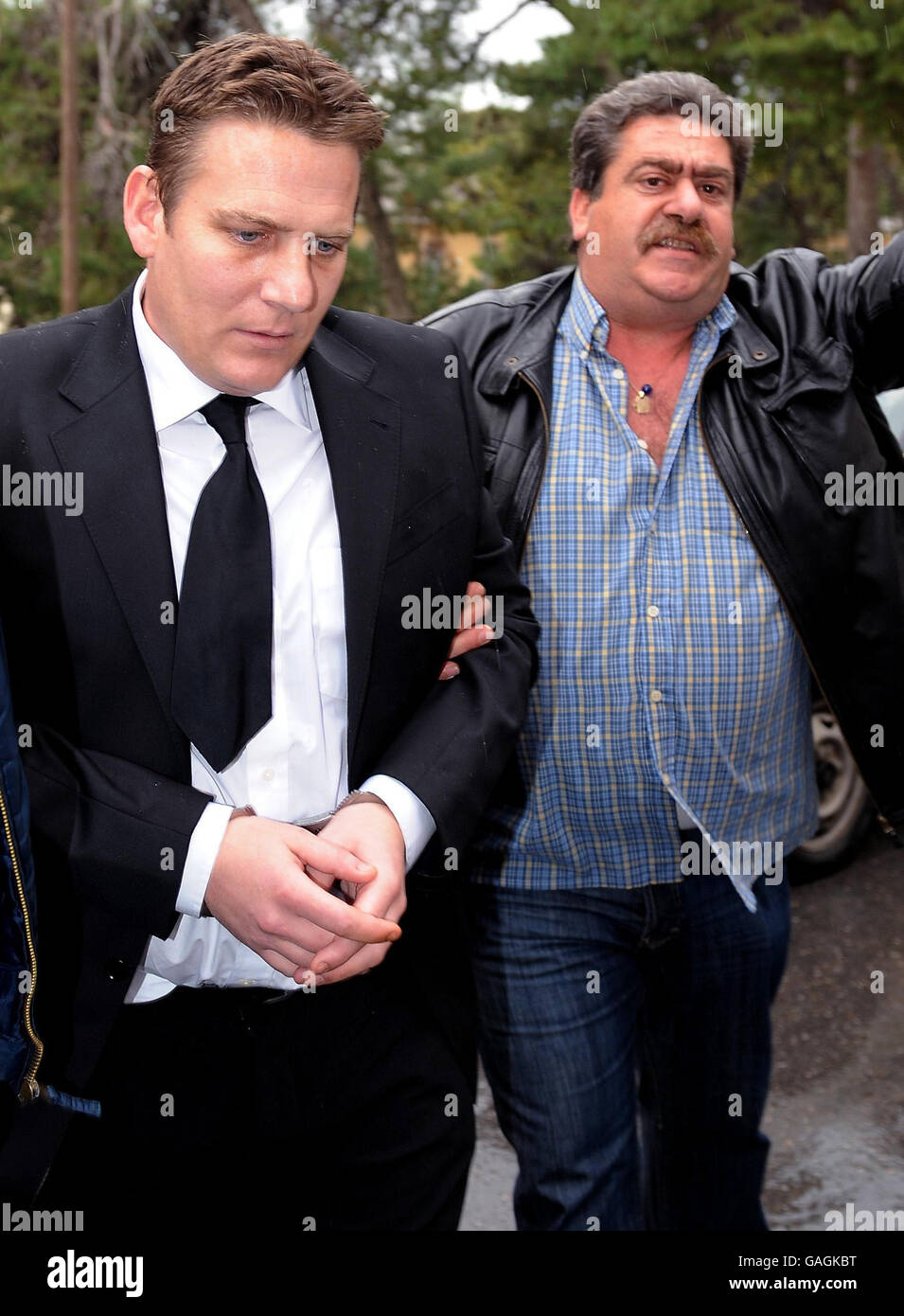 John hogan arrives back at prison in chania hi-res stock photography ...