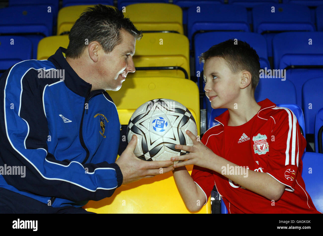Liverpool fan Jake Gale squares up to his father Shaun, manager of ...