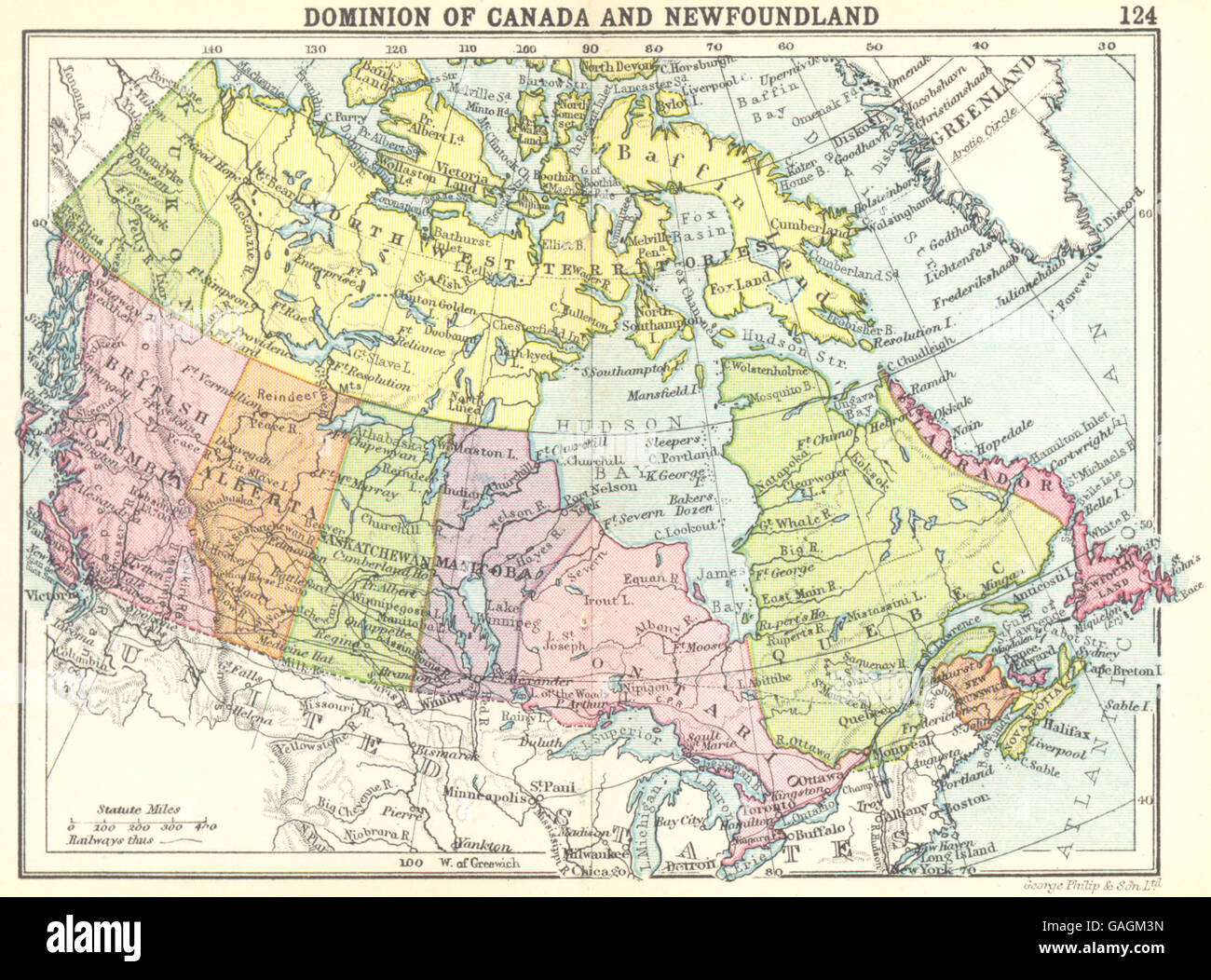 20th century map of newfoundland hi-res stock photography and images ...