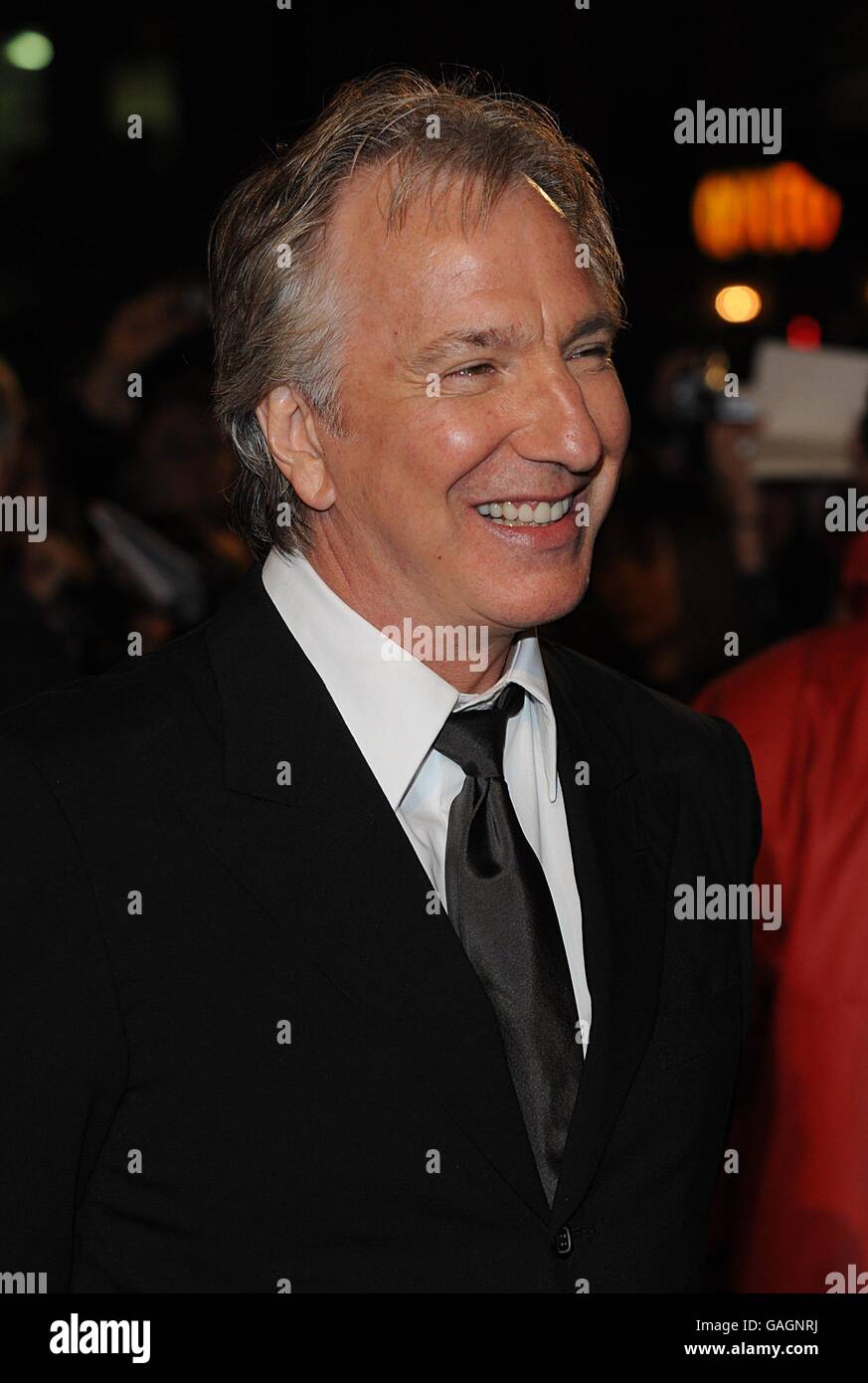 Alan Rickman arrives for the premiere of Sweeney Todd: The Demon Barber ...