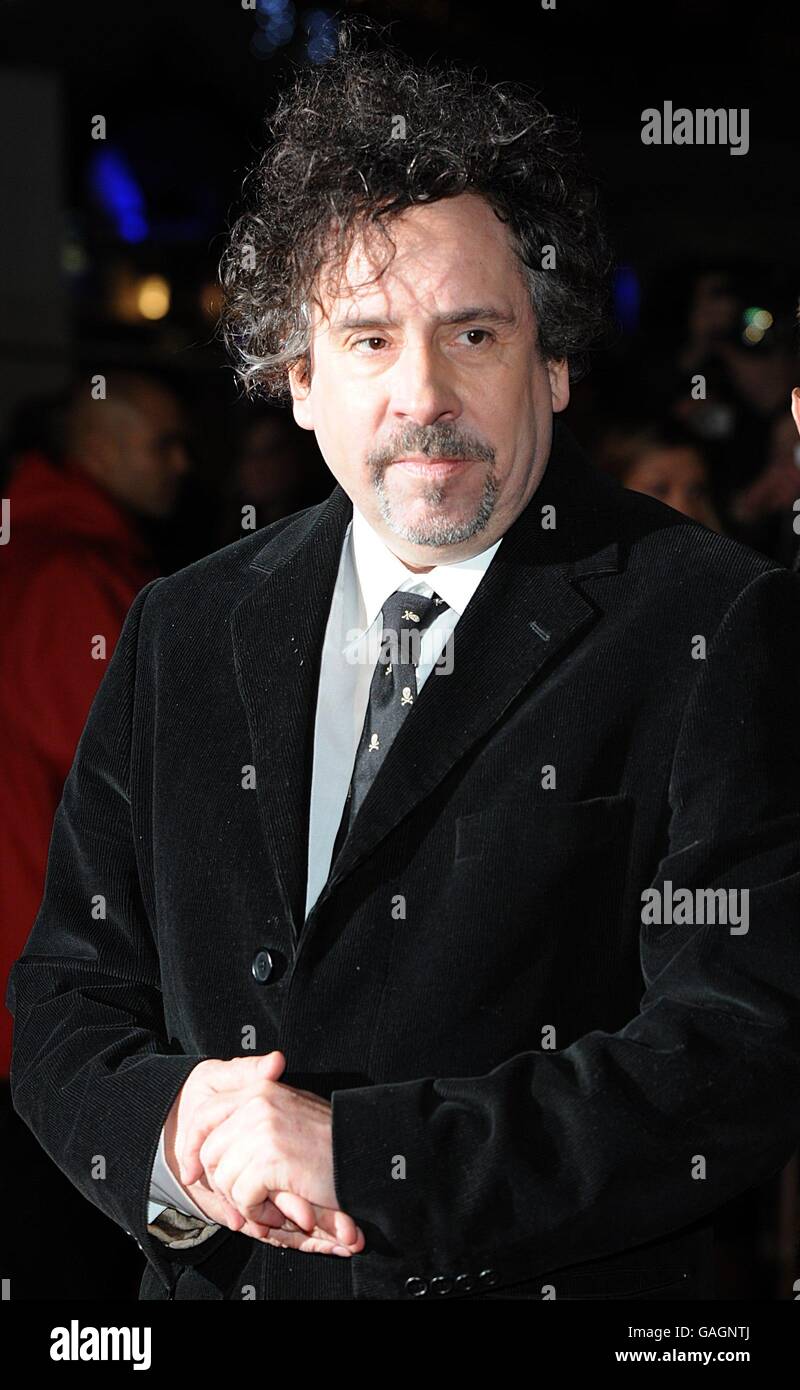 Tim Burton arrives for the premiere of Sweeney Todd: The Demon Barber ...