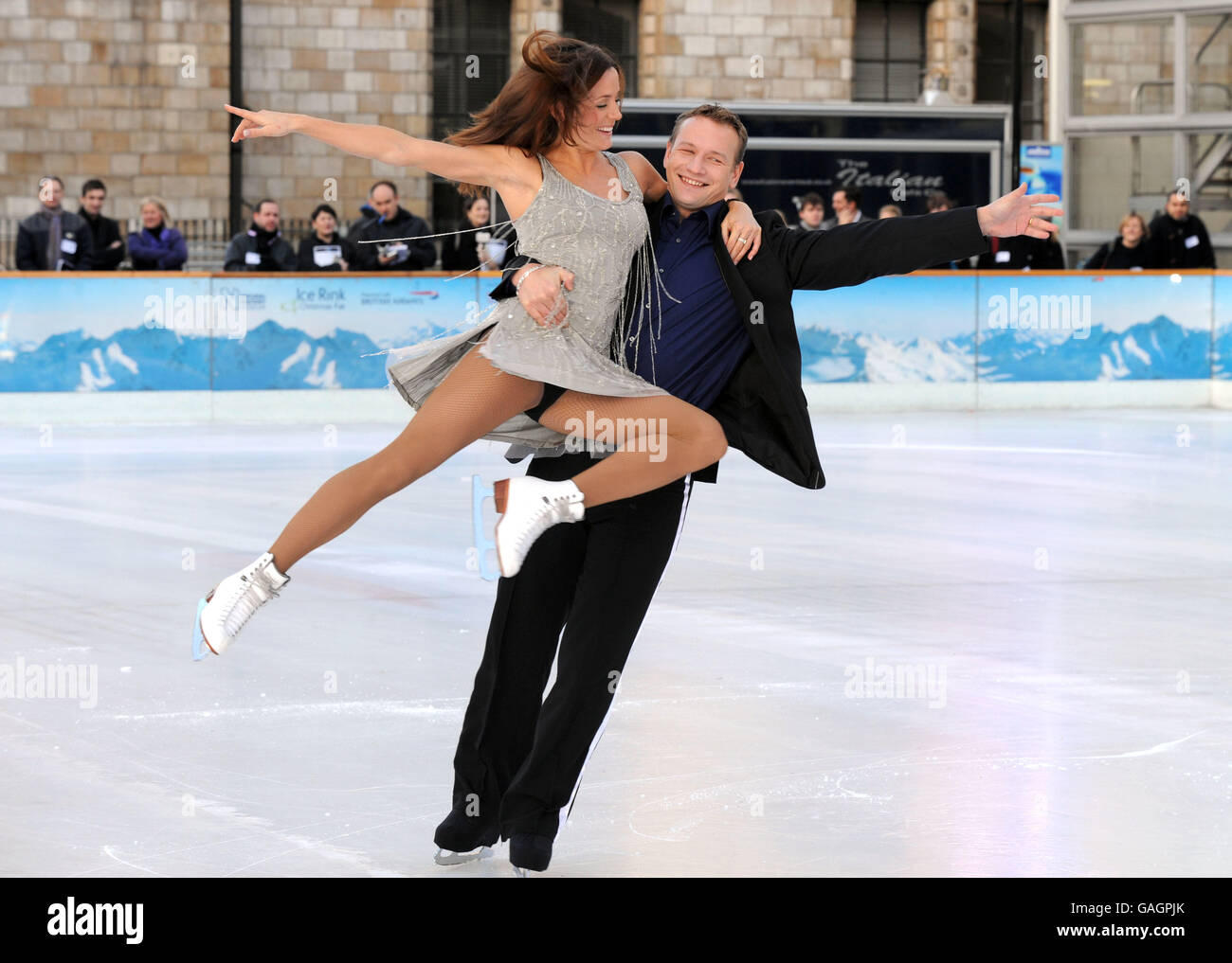 Natalie pinkham in practice ahead of dancing on ice hi-res stock ...