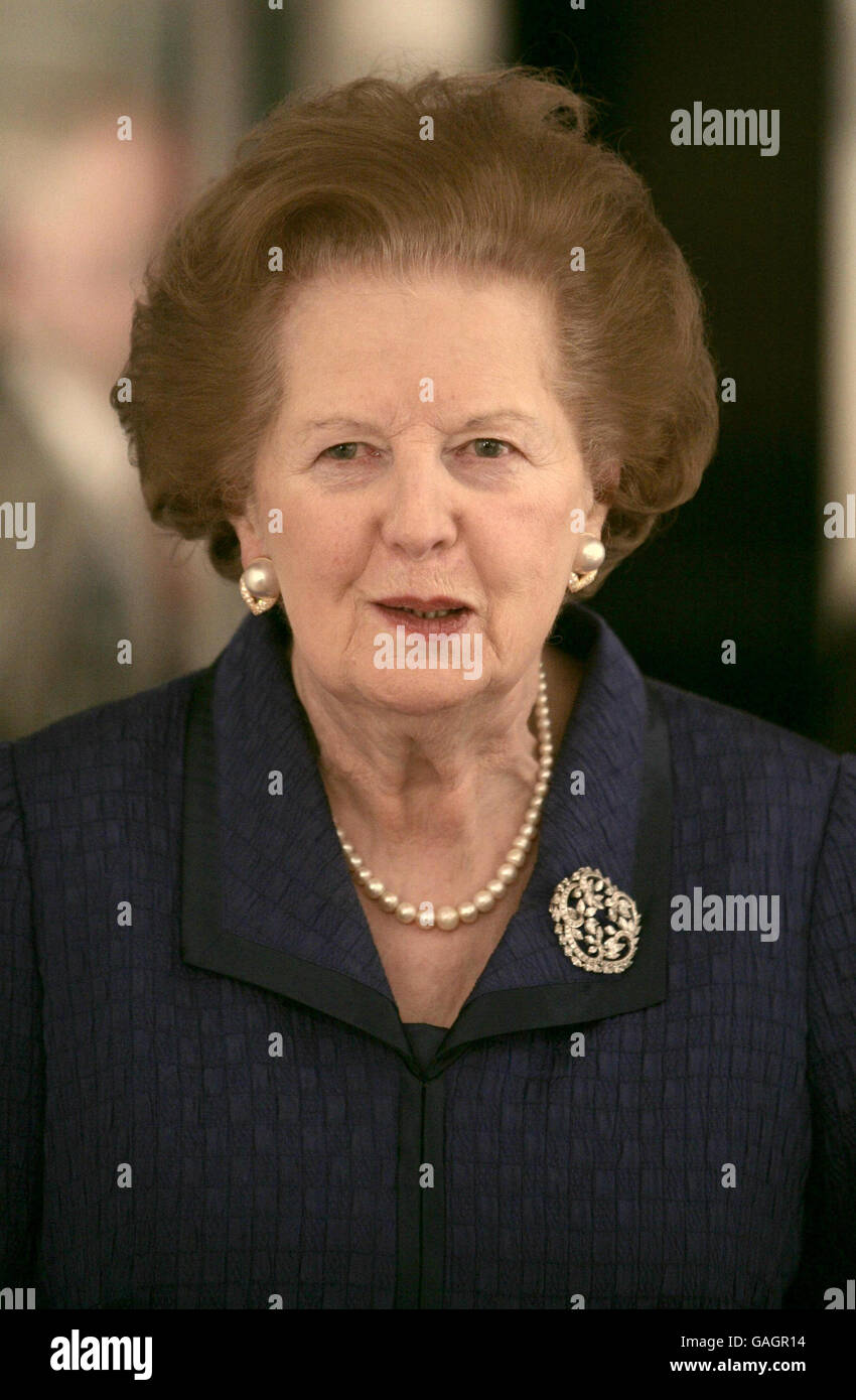 Baroness Thatcher at Falklands reception Stock Photo - Alamy