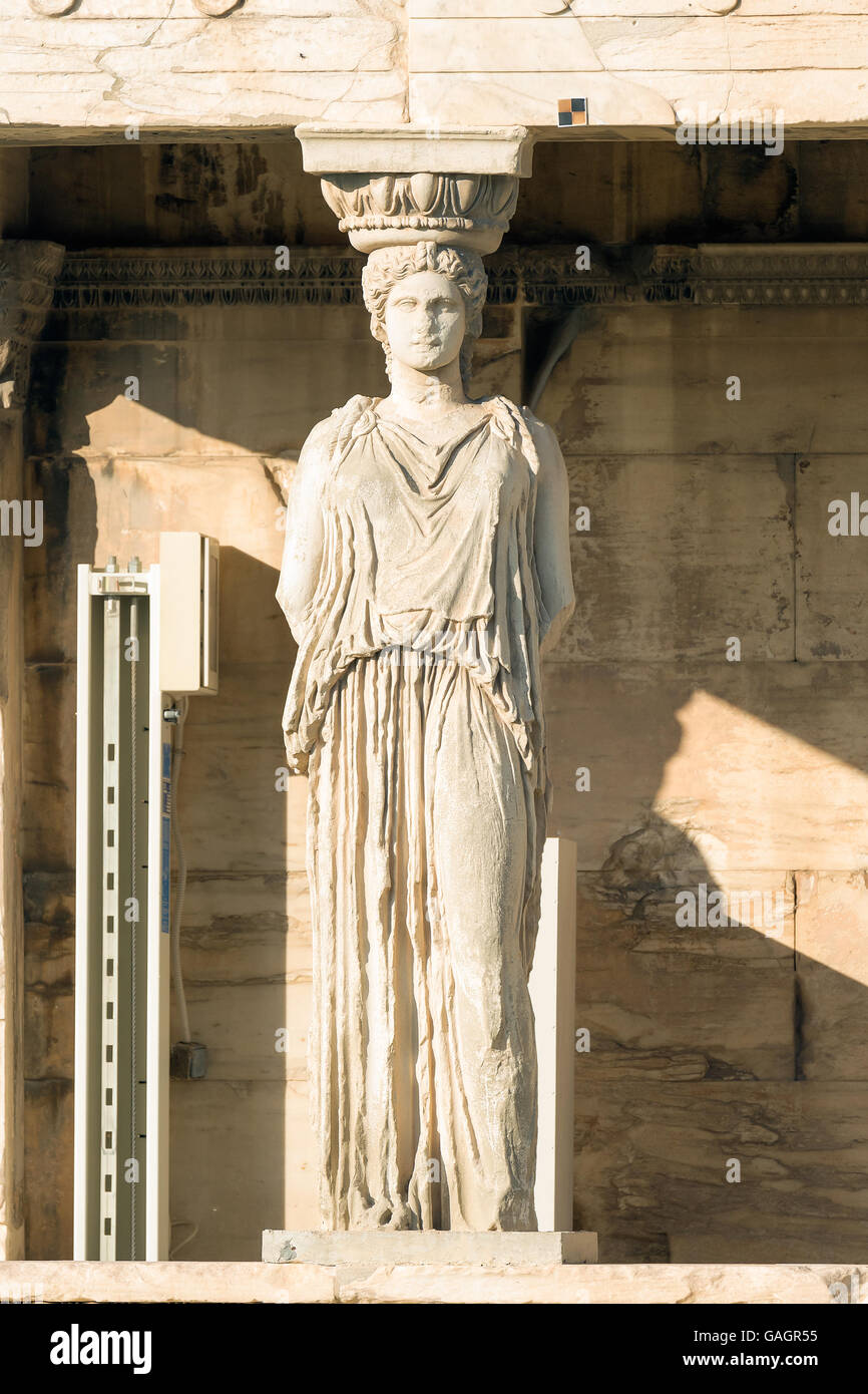 Caryatid portrait at Acropolis in Greece Stock Photo - Alamy