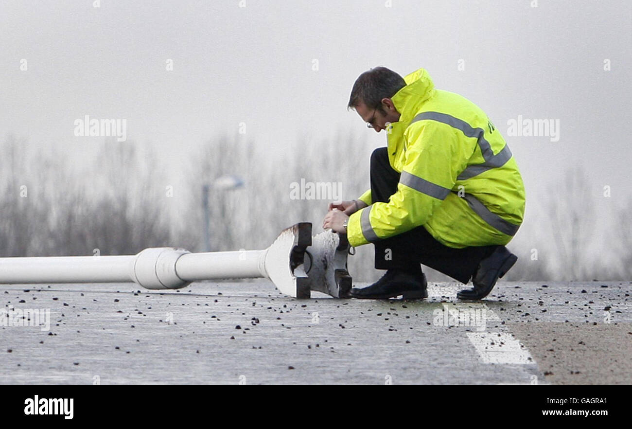 Bridge closed after cable snaps Stock Photo - Alamy