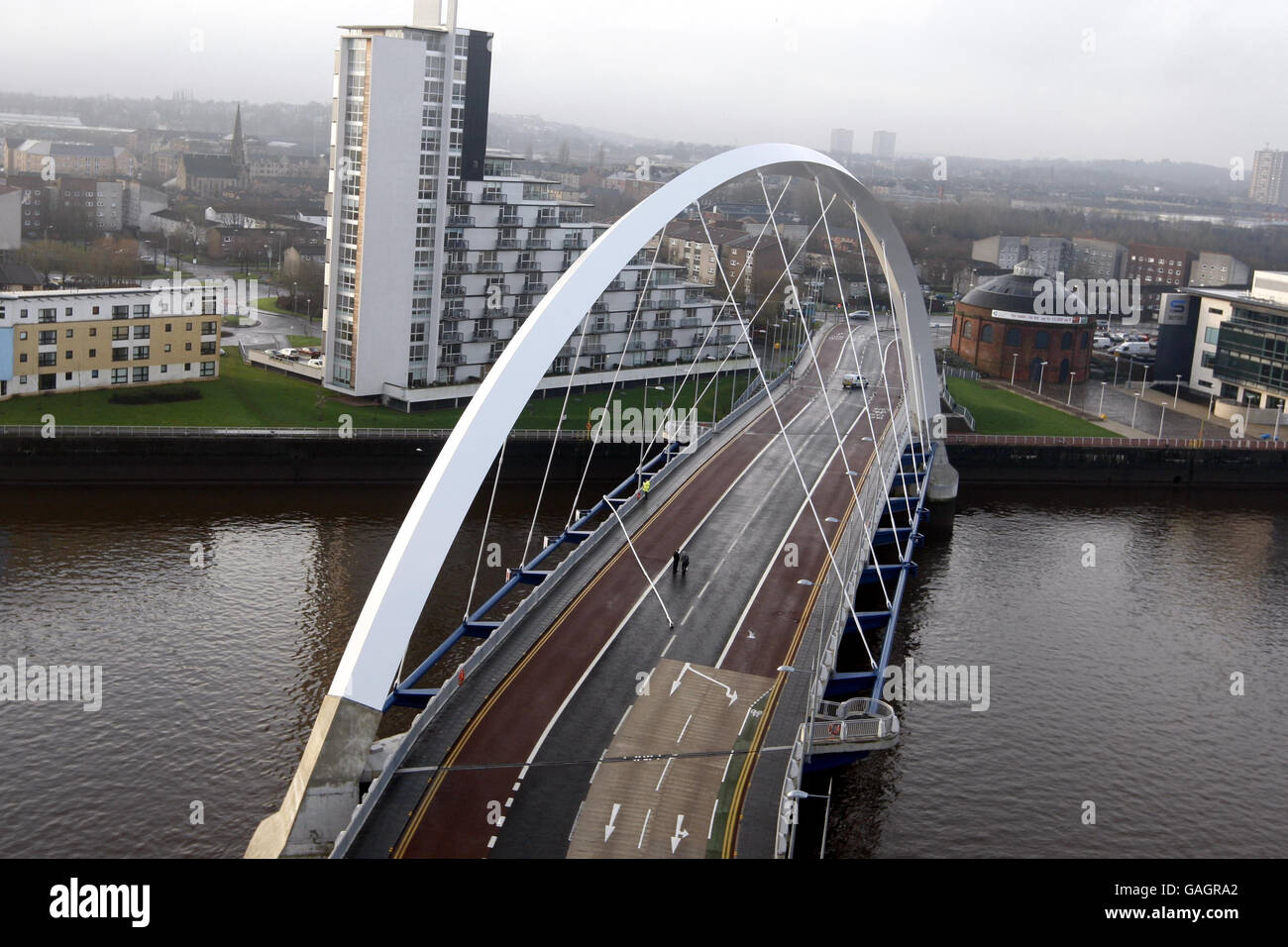 Bridge closed after cable snaps Stock Photo - Alamy