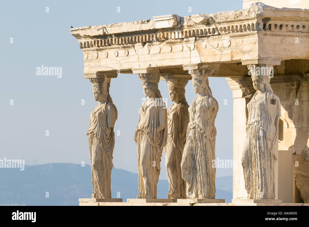 Caryatids statues at Acropolis in Greece Stock Photo - Alamy