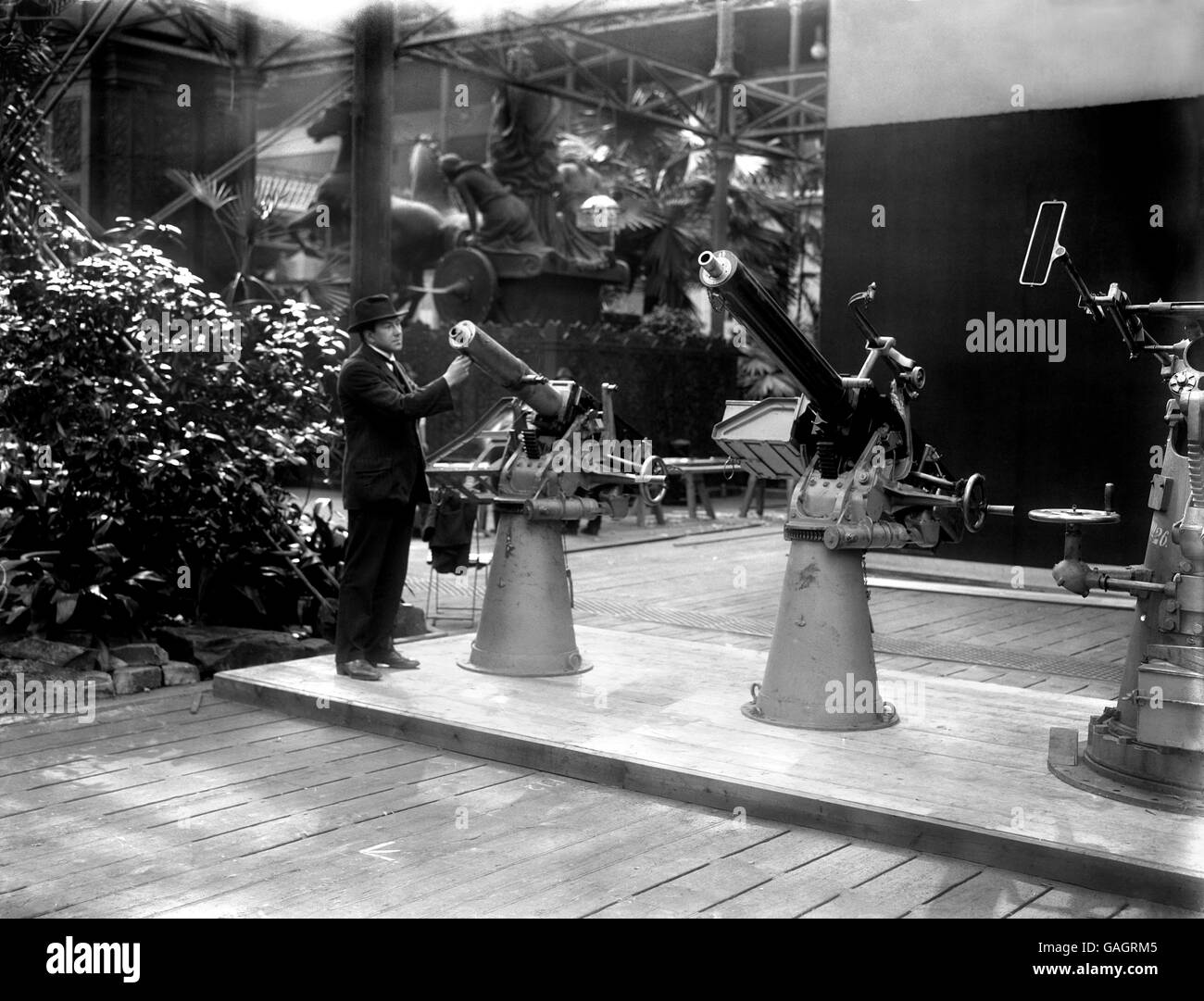 Lieutenant L. Witherington, in charge of the Naval Section examining ...