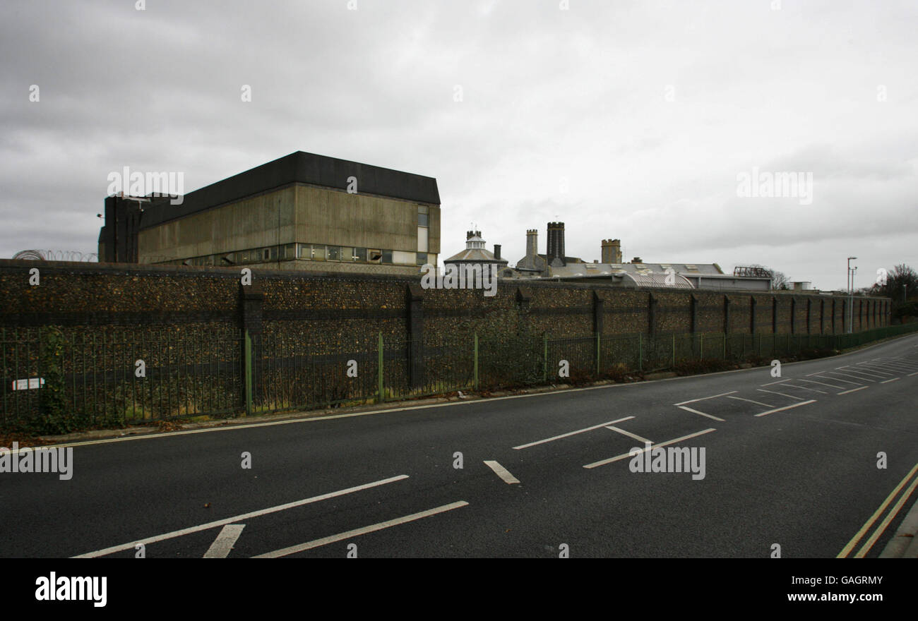 General view of the southern wall of HM Prison Kingston in Portsmouth ...