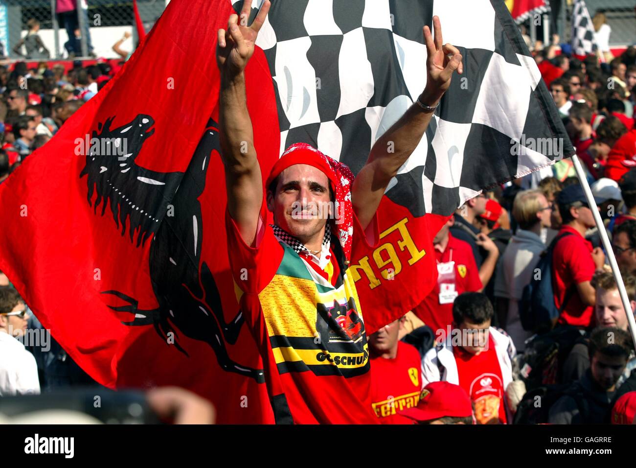 Formula One Motor Racing - Italian Grand Prix - Race. A Ferrari fan on ...